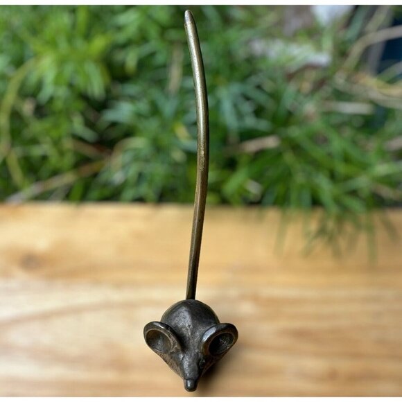 Accents | Vtg Mouse Figurine Candle Snuffer Solid Brass Paper Weight ...